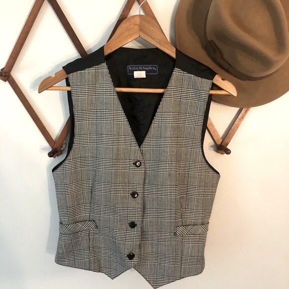 Vintage | Jackets & Coats | Vintage Houndstooth Vest | Poshmark